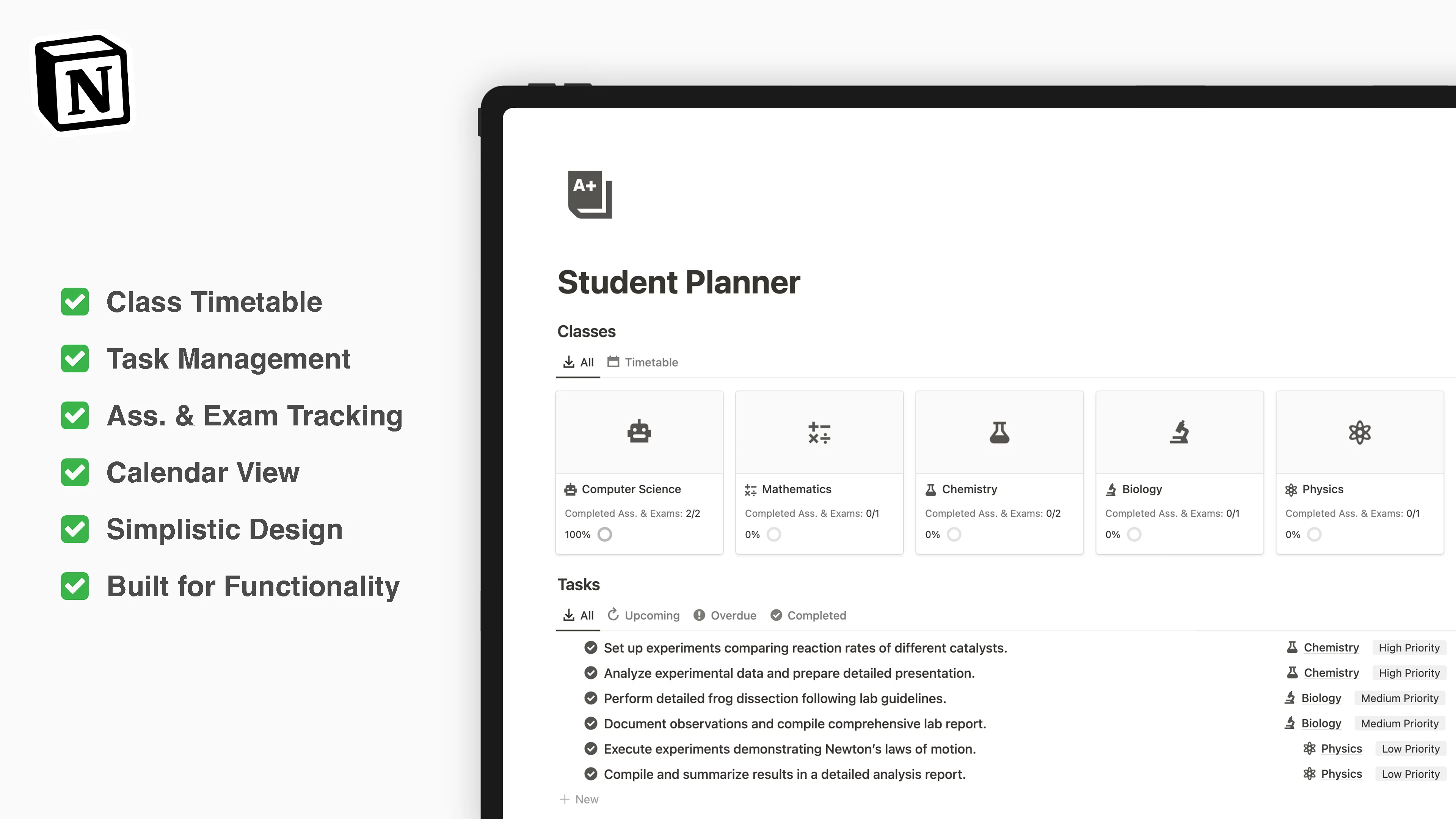 Student Planner - Student Template